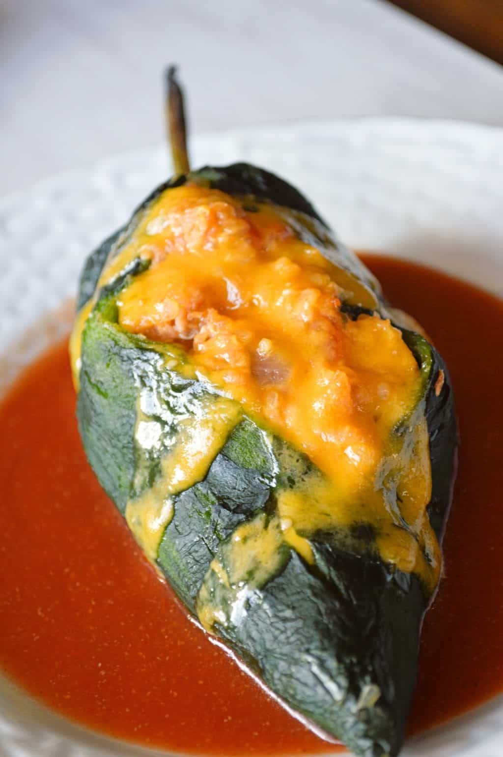 Chiles Rellenos (stuffed w/Tuna & Quinoa) - Kitchen Gidget