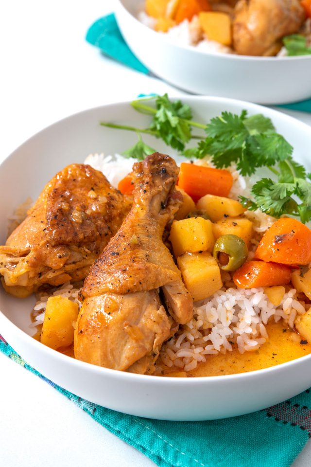 Pollo Guisado (Puerto Rican Stewed Chicken) | Kitchen Gidget